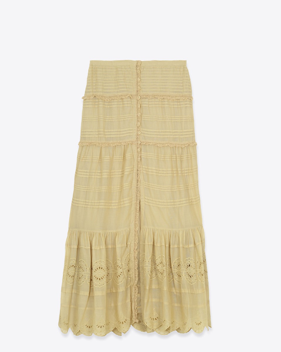 Paoline long skirt Isabel Marant Étoile in cotton voile and lace