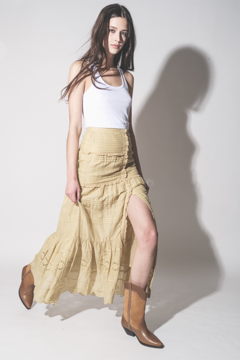 Paoline long skirt Isabel Marant Étoile in cotton voile and lace