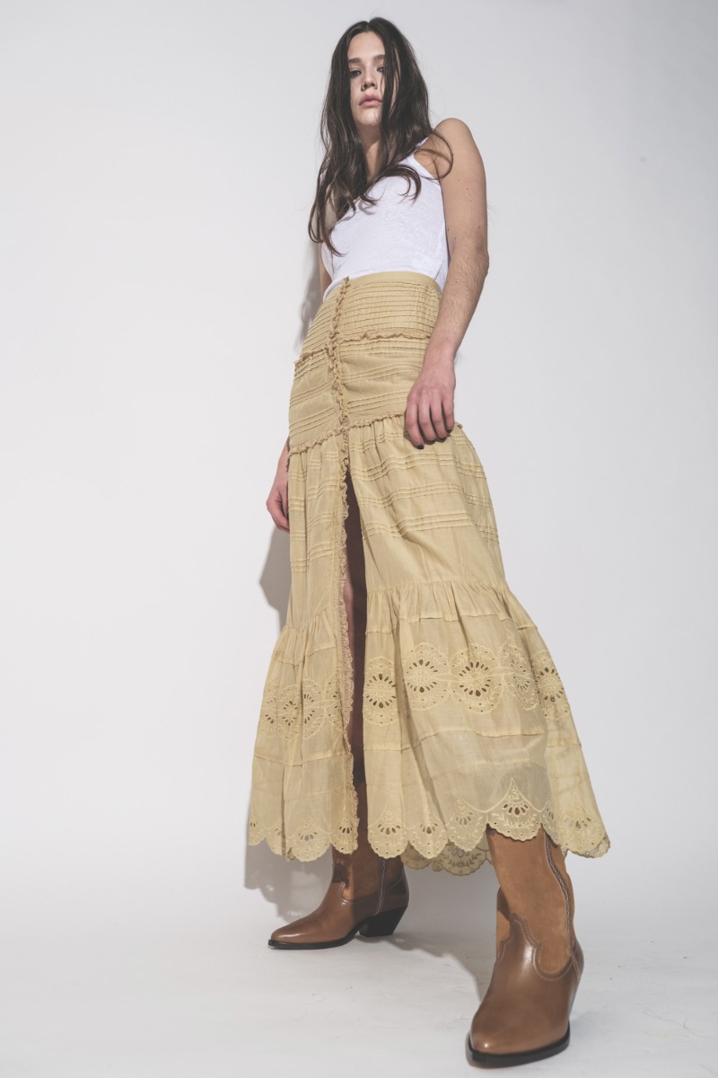 Paoline long skirt Isabel Marant Étoile in cotton voile and lace