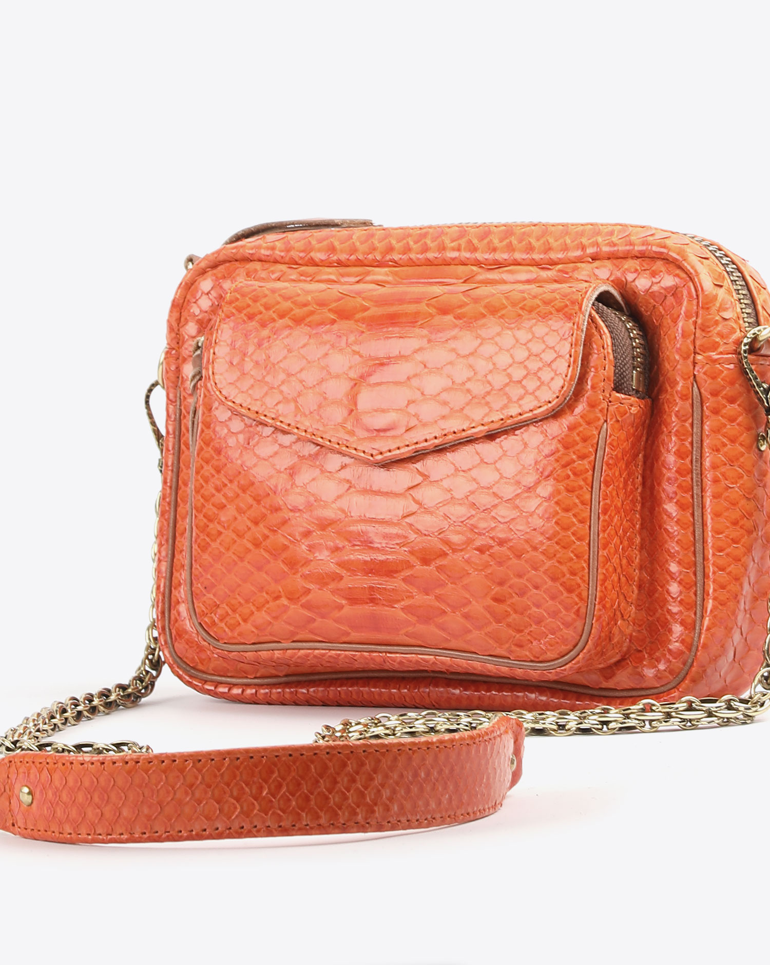 Claris Virot Sac Python Charly - Orange